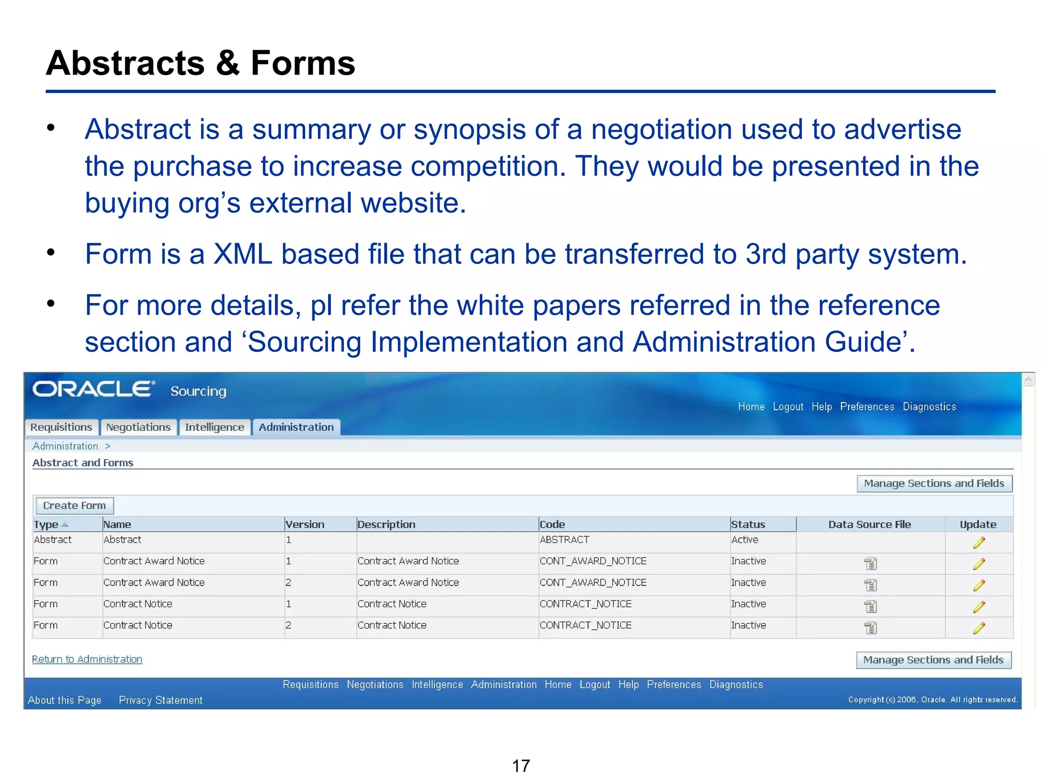 Oracle Applications R12 Sourcing Training | PPT
