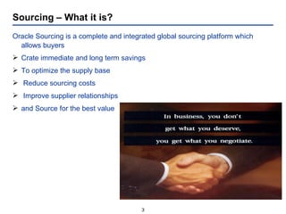 Oracle Applications R12 Sourcing Training | PPT