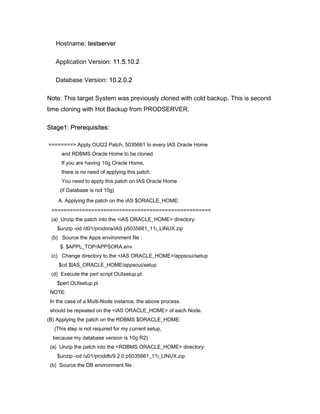 Oracle applications 11i hot backup cloning with rapid clone | PDF