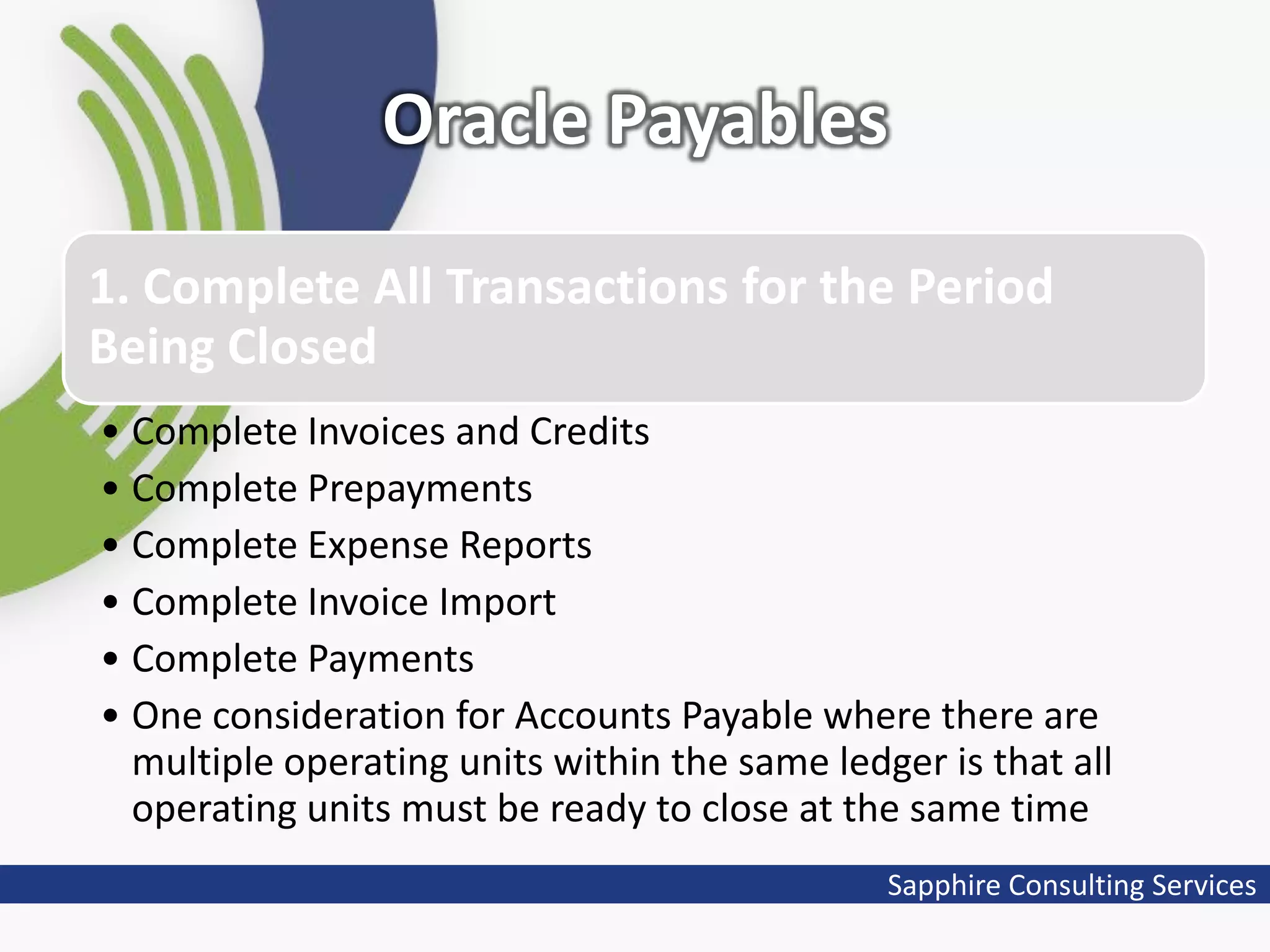 Oracle Applications Period Closing Processes Humtv | PPTX