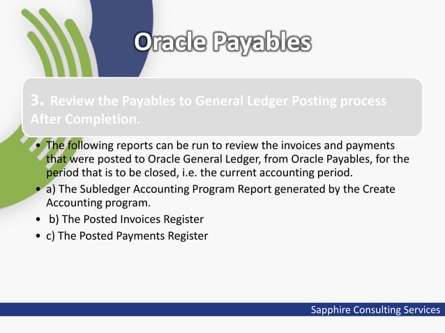 Oracle Applications Period Closing Processes Humtv | PPTX