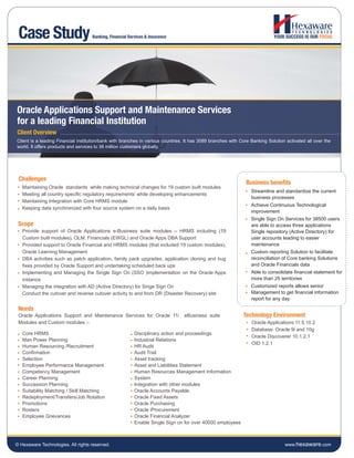 Oracle applications support and maintenance services | PDF | IT and ...