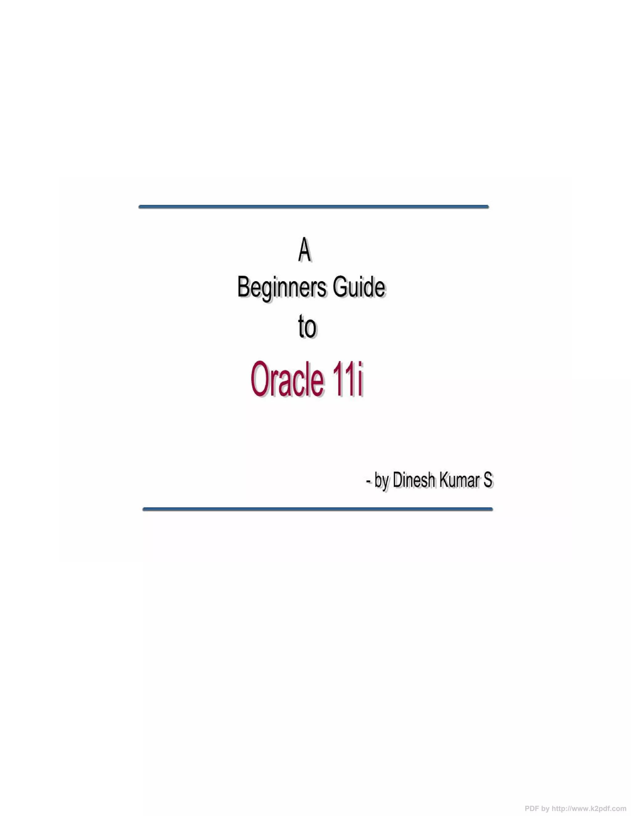Oracle apps 11i tutorial(v2) | PDF