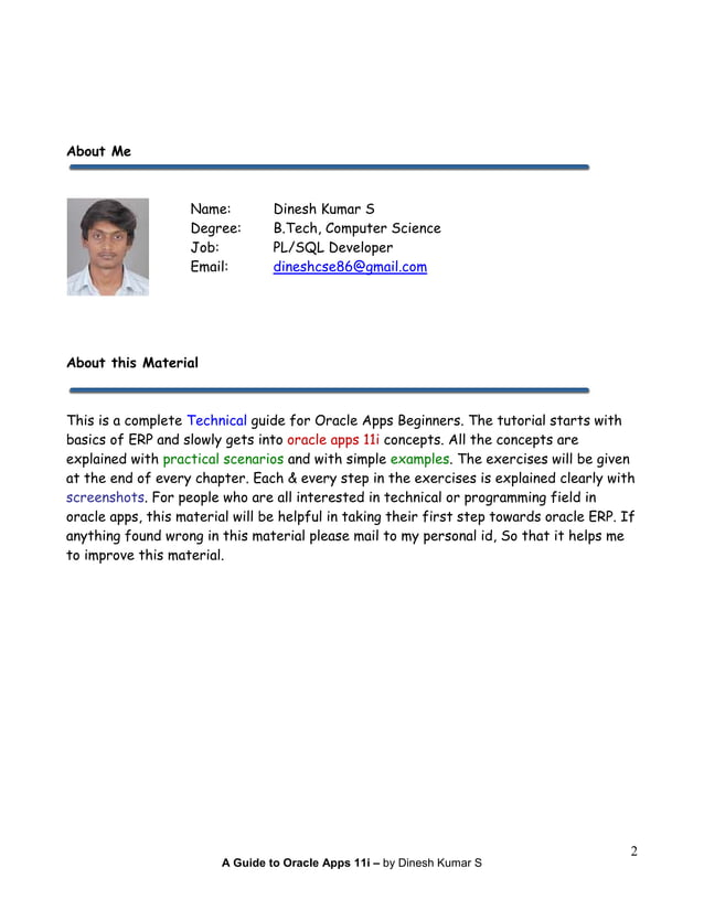 Oracle Apps 11i Tutorial V2 Pdf
