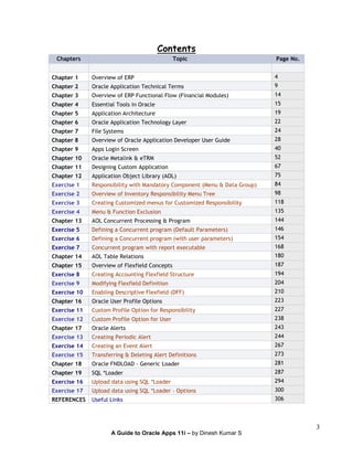 Oracle apps 11i tutorial(v2) | PDF
