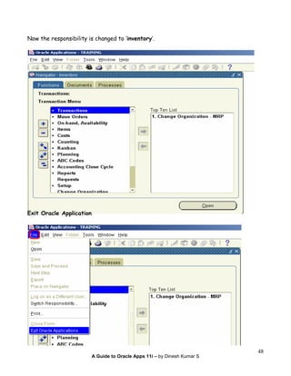 Oracle apps 11i tutorial(v2) | PDF