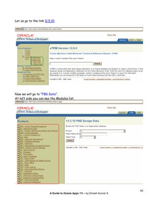 Oracle apps 11i tutorial(v2) | PDF
