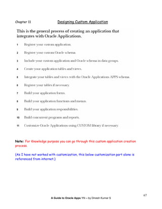 Oracle apps 11i tutorial(v2) | PDF