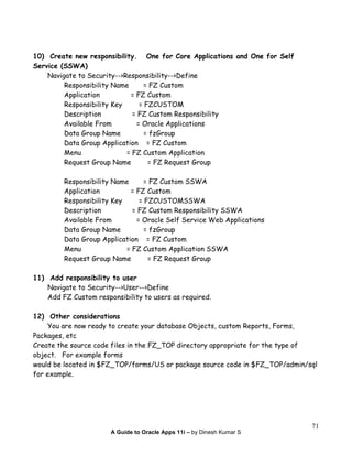 Oracle apps 11i tutorial(v2) | PDF