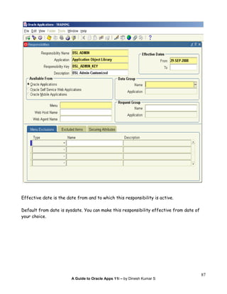 Oracle apps 11i tutorial(v2) | PDF