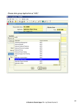Oracle apps 11i tutorial(v2) | PDF