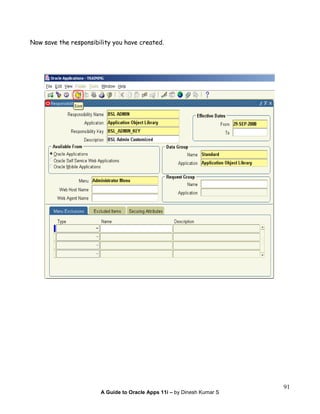 Oracle apps 11i tutorial(v2) | PDF