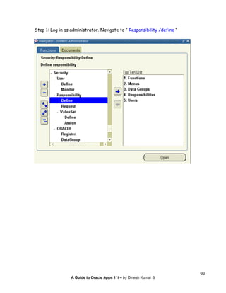Oracle apps 11i tutorial(v2) | PDF