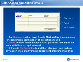 Oracle Applications Alerts | PPT | Operating Systems | Computer Software and Applications