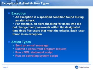 Oracle Applications Alerts | PPT | Operating Systems | Computer Software and Applications