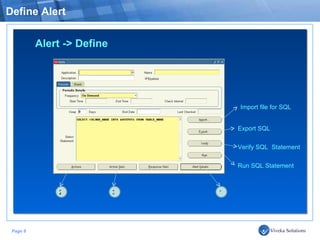 Oracle Applications Alerts | PPT | Operating Systems | Computer Software and Applications