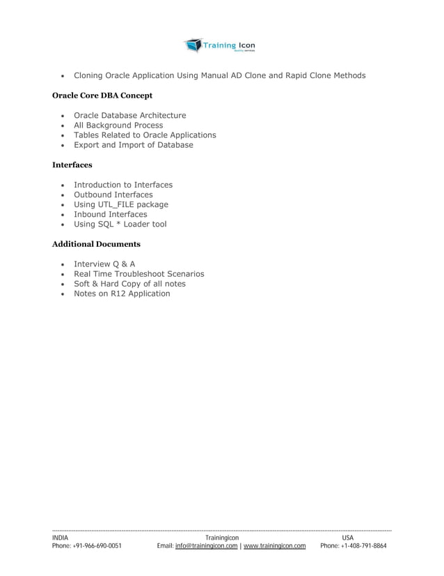 ORACLE APPS DBA ONLINE TRAINING | PDF | Operating Systems | Computer ...