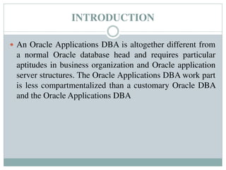 Oracle apps dba Training in Chennai | PDF