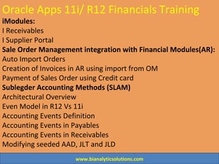 Oracle APPS R12 Functional Online Training by Real Time Experts in USA ...