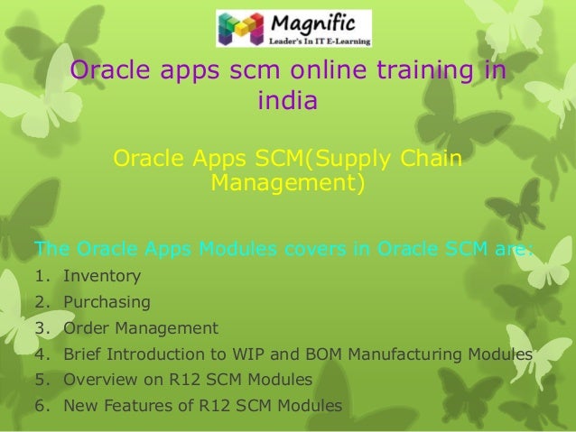 Oracle Apps Scm Modules And Tutorials