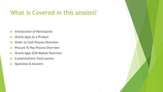 Oracle Applications (E-business Suite) SCM Module Training Overview | PPTX