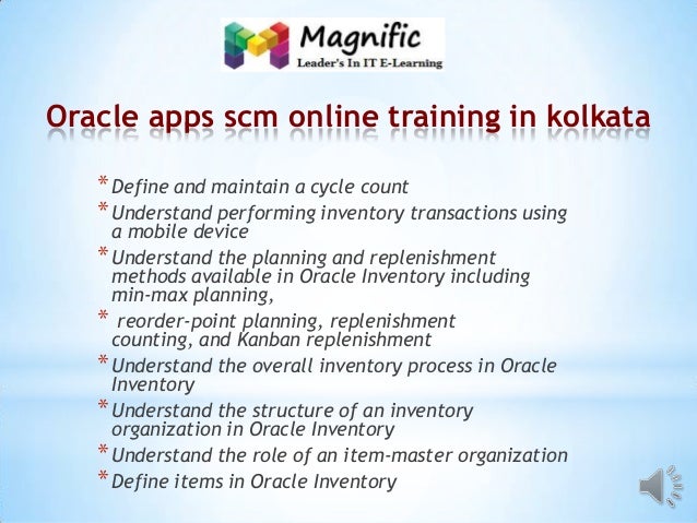 Oracle Apps Scm R12 Online Training In Pune Magnifictraining