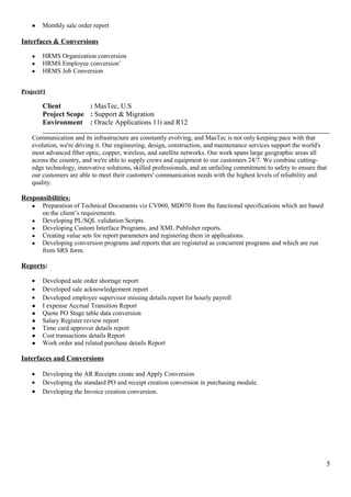 Oracle apps technical profile | DOC