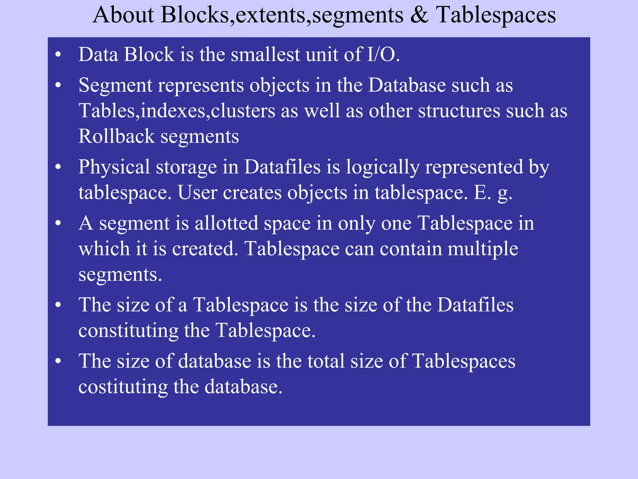 ORACLE ARCHITECTURE | PDF