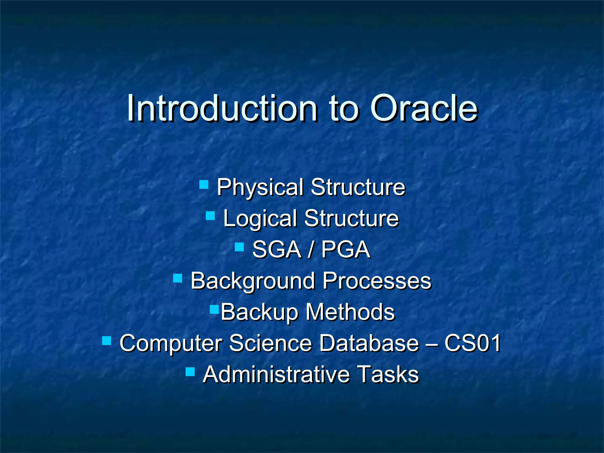 Oracle architecture | PPT