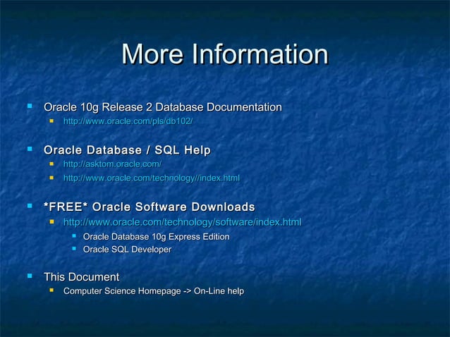 Oracle Architecture Ppt Databases Computer Software And Applications