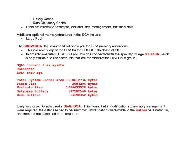 Oracle architecture | DOCX