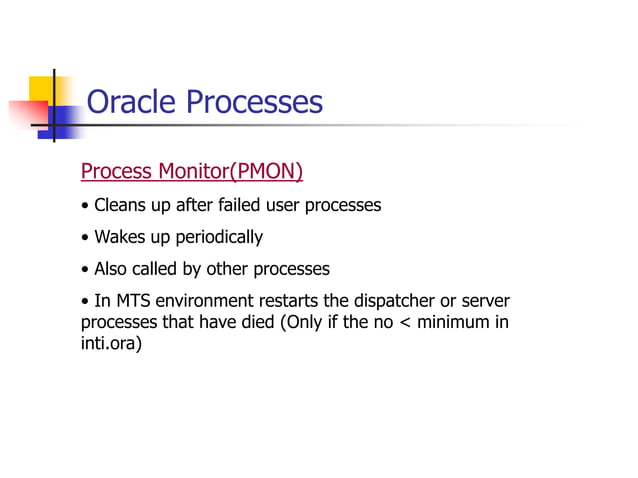 Oracle Architecture software overview ppts | PPT