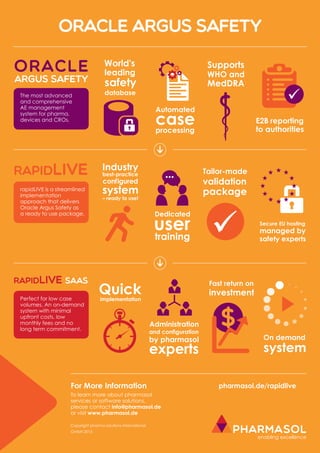 Oracle Argus Safety - together with rapidLIVE | PDF | Pharmaceutical Industry | Industries