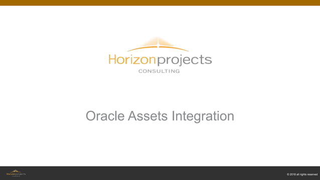 Oracle assets integration | PPT