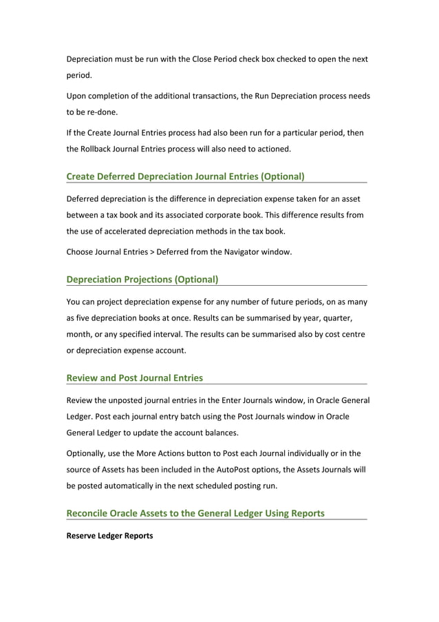 Oracle Assets Period Closing | DOC | Business Accounting & Finance ...