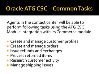 ATG - Commerce Service Center (CSC) | PPTX