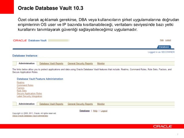 Oracle Audit Vault And Database Vault