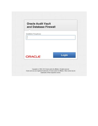 Oracle audit vault installation 122 | DOCX | Technology & Computing