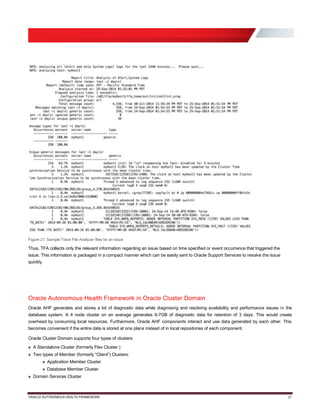 Oracle Autonomous Health Framework (AHF) White Paper | PDF