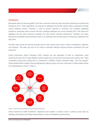 Oracle Autonomous Health Framework (AHF) White Paper | PDF
