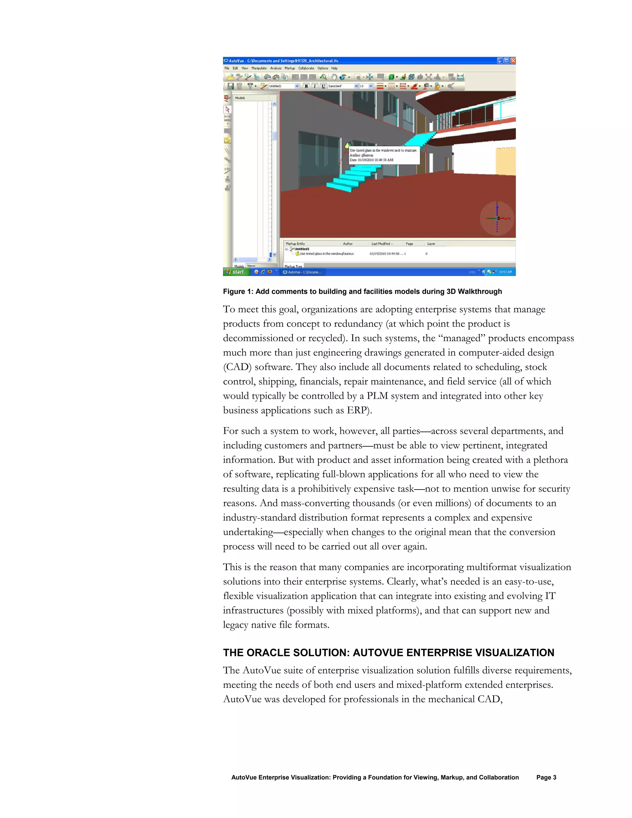Oracle AutoVue Enterprise Visualization | PDF