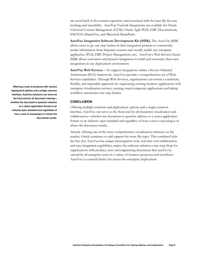 Oracle AutoVue Enterprise Visualization | PDF