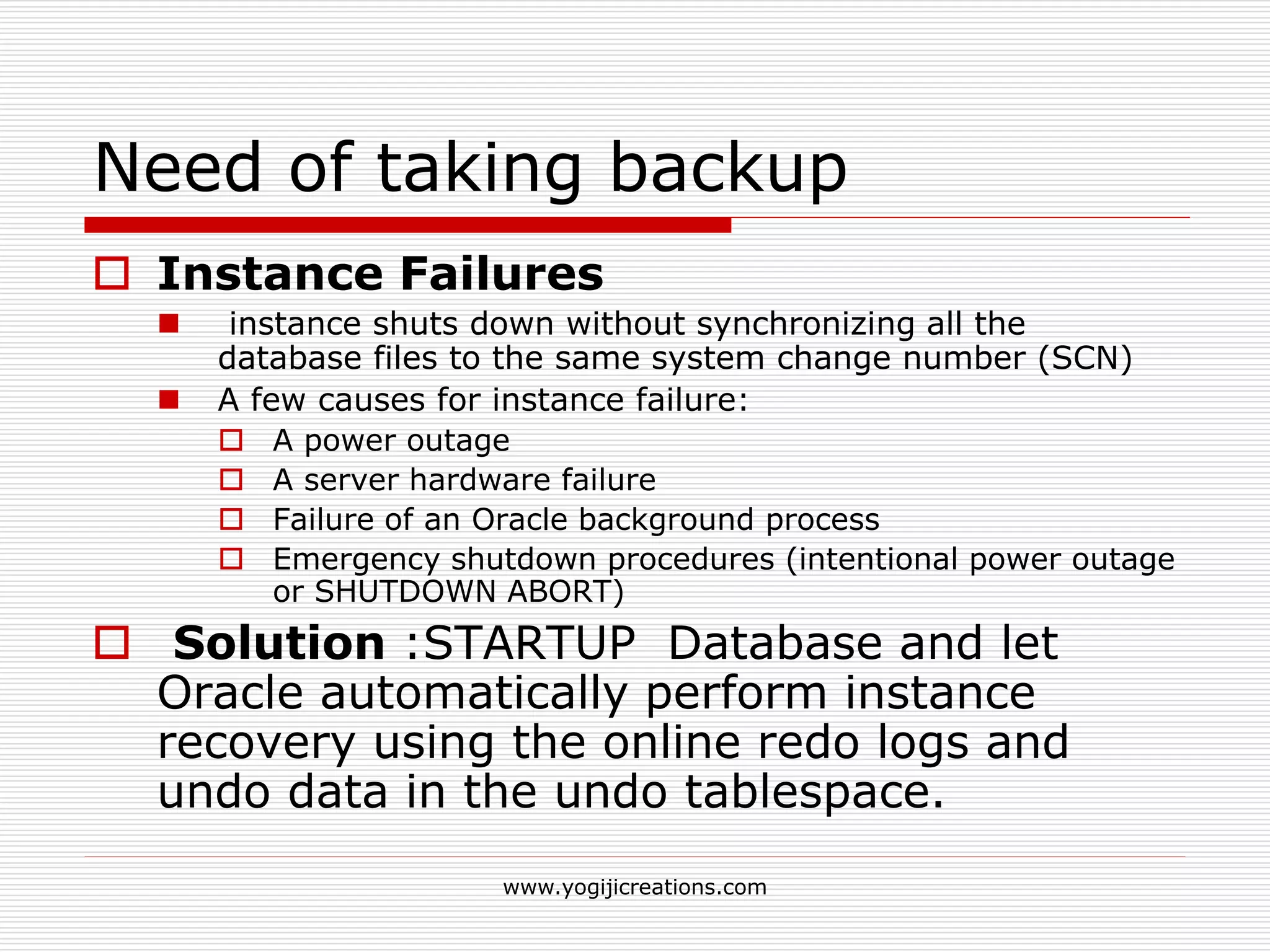 Oracle backup and recovery | PPT