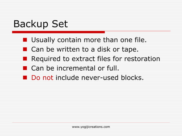 Oracle backup and recovery | PPT | Operating Systems | Computer Software and Applications