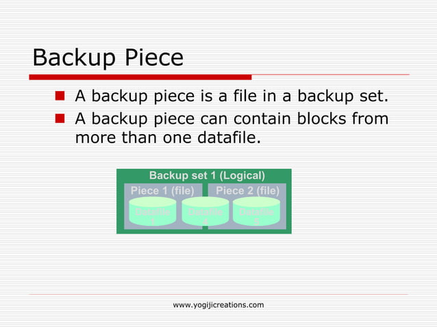 Oracle backup and recovery | PPT | Operating Systems | Computer Software and Applications