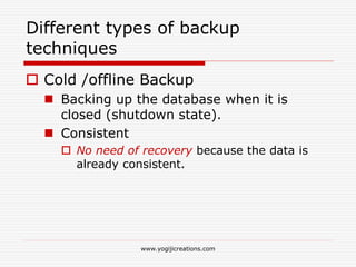 Oracle backup and recovery | PPT