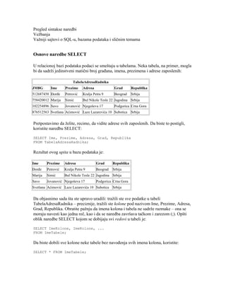 Oracle baza podataka | DOC