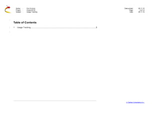 Oracle BIEE - Usage Tracking | PPT