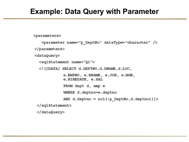 Oracle BI Publsiher Using Data Template