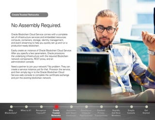 Oracle Blockchain Cloud Service | PPT